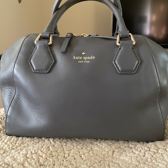 kate spade | Bags | Kate Spade Leather Pippa Handbag In Gray | Poshmark
